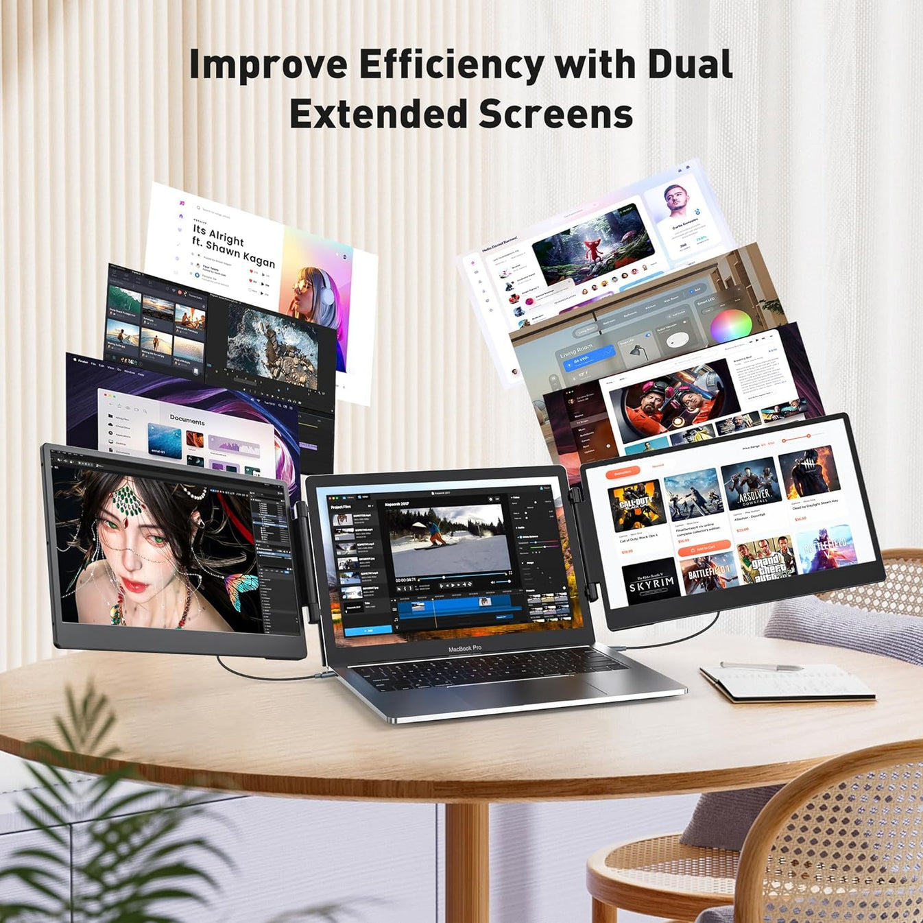 kwumsy S3 Triple Laptop Monitor Extender – Kwumsy