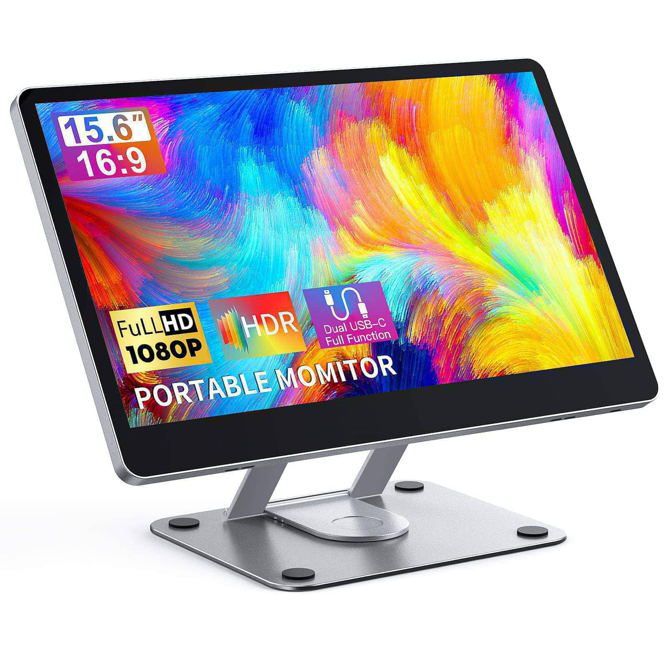 KX 15.6" Portable External Travel Touchscreen with 9 Languages UI Keyb ...