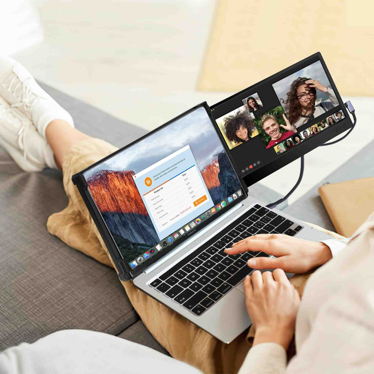 P1 12'' Inches Dual-Screen One Extra Screen For Laptop – Kwumsy